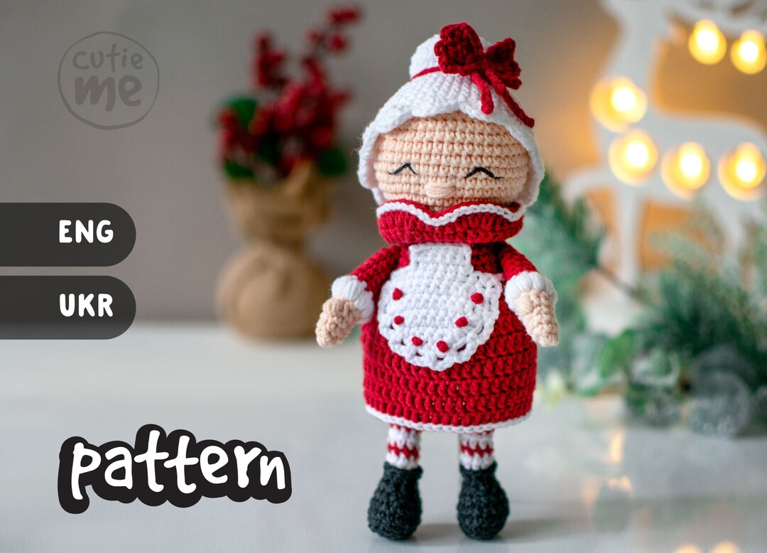 PATTERN Mrsclaus. PDF Amigurumi Crochet Mrs Claus Toy Pattern - Etsy