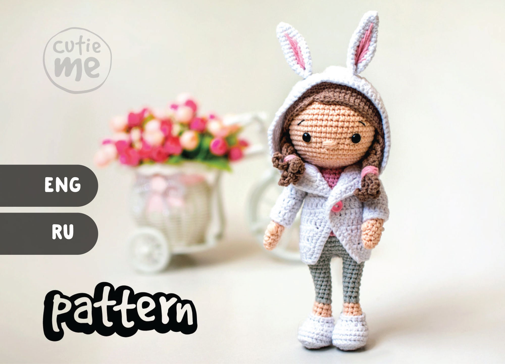 PATTERN: Bonnie the Doll. Lovely crochet doll in bunny coat | Etsy