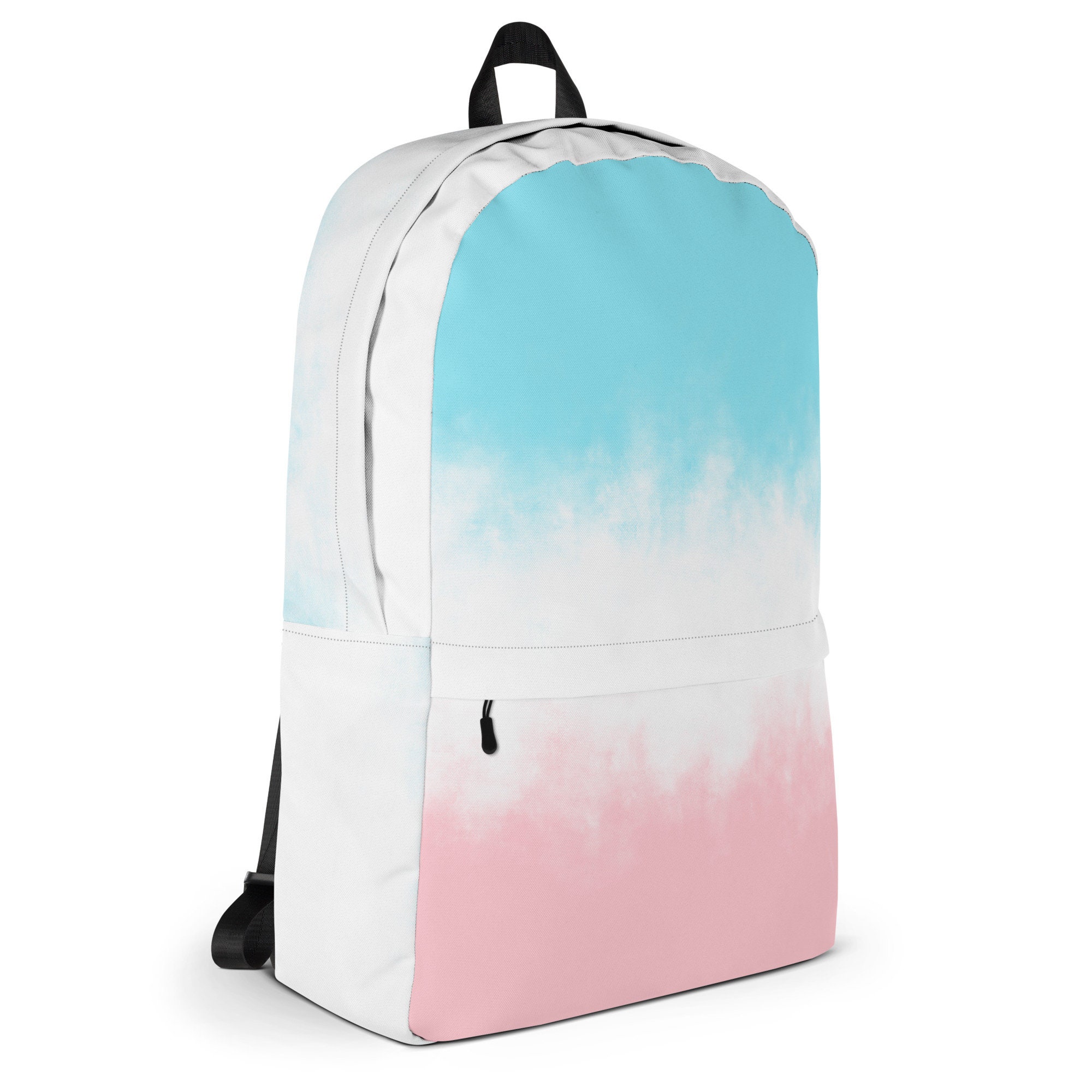Blue and Pink Backpack, Multi Color Backpack, School Bag, Bookbag, Back ...