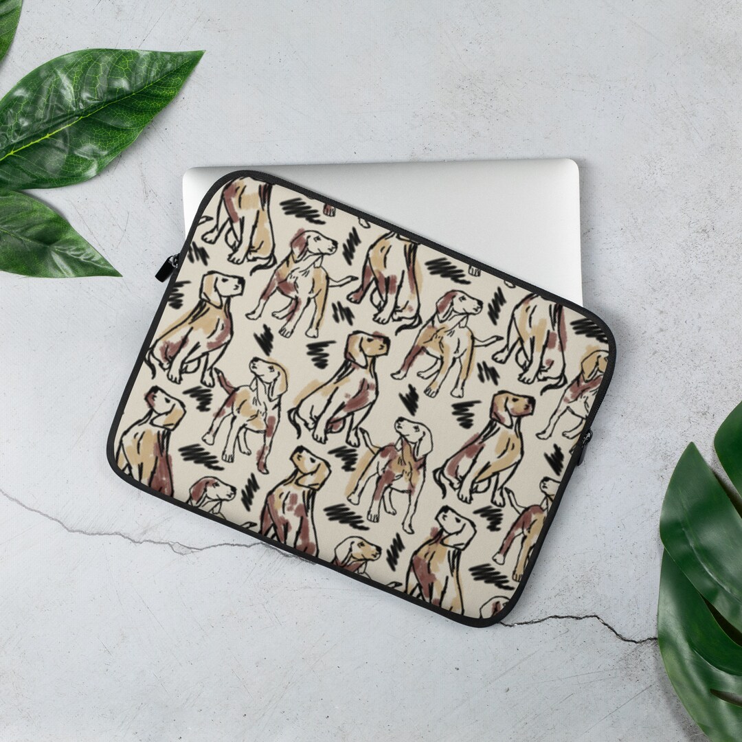 Dog Print Laptop Sleeve, Animal Laptop Sleeve, Dog Lover, Dog Owner ...