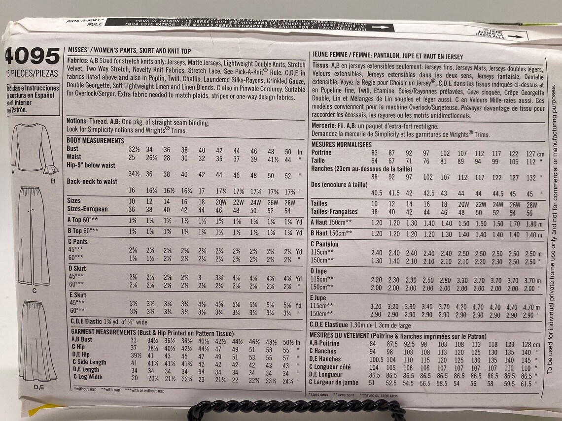 Simplicity Sewing Pattern 4095, UNCUT/FF, Women's Clothes Pattern, Size ...