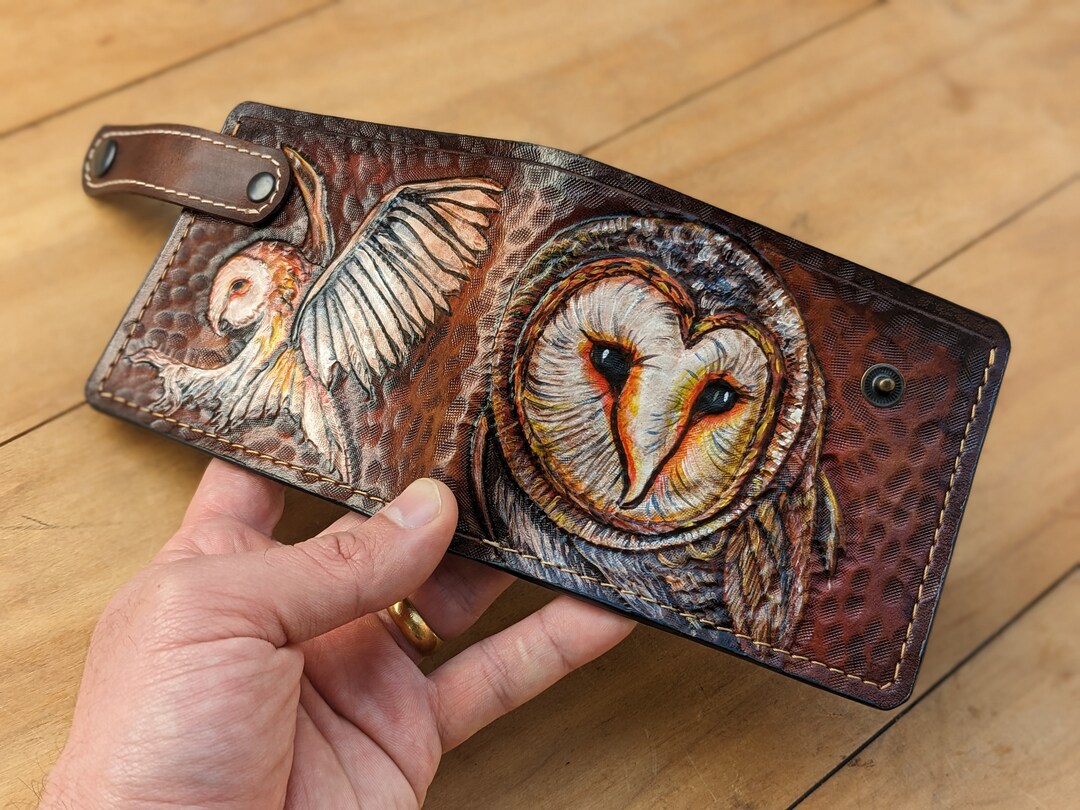 Barn Owl, Tyto, Bird, Animal, Men's 3D Genuine Leather Bifold Wallet ...