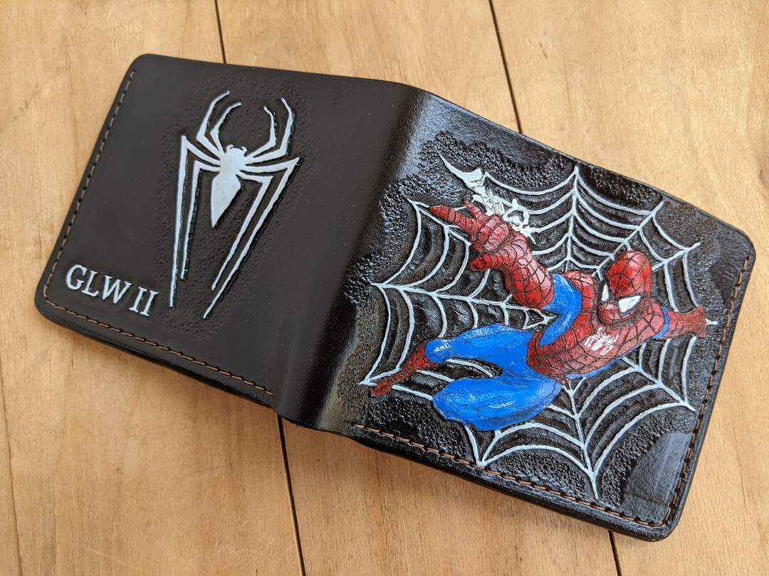 Spider, Spiderweb, Superhero, Comics, Men's 3D Genuine Leather Wallet ...