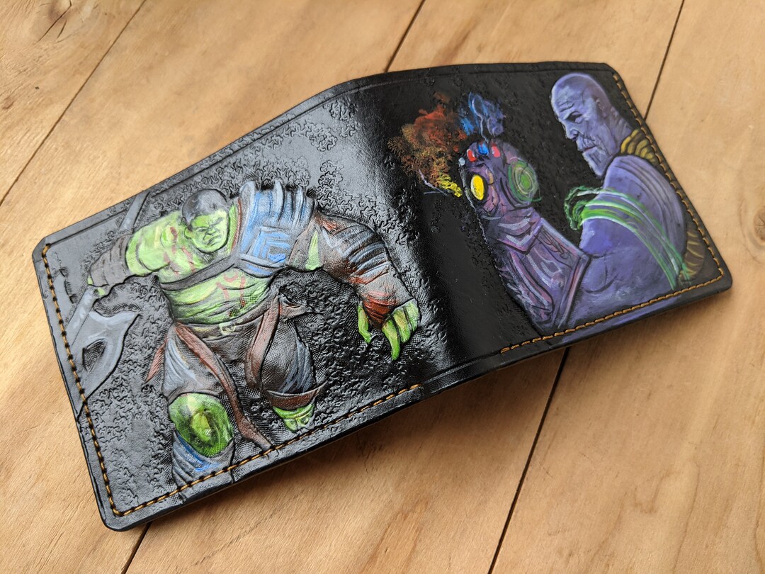 Superhero Comics Men's 3D Genuine Leather Wallet - Etsy