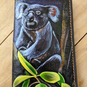 Koala, Passport Wallet, Long Wallet, Men's Genuine Leather Wallet, Hand ...