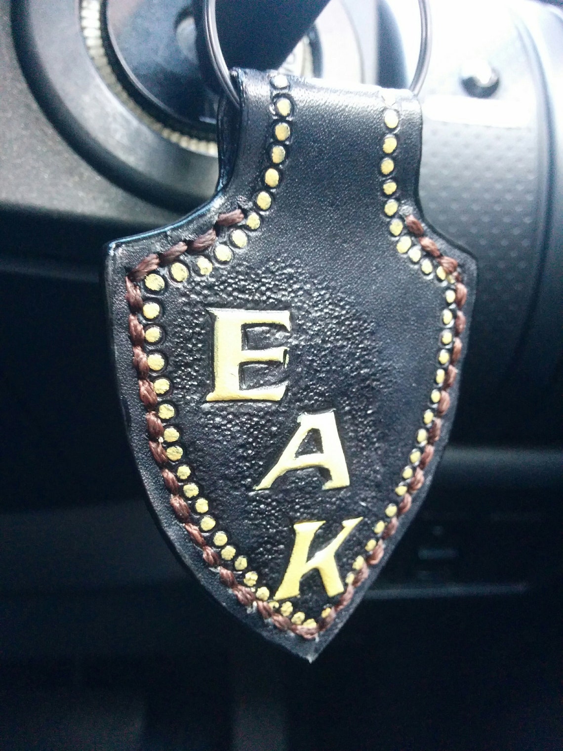 American Bald Eagle Owner's Initials 3D Genuine Leather - Etsy UK