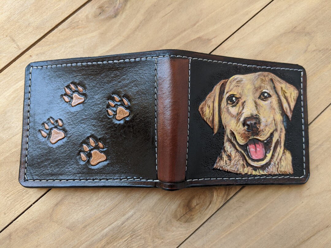 Dog, Puppy, Labrador Retriever, Fashion Women's 3D Genuine Leather ...