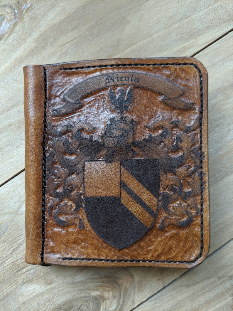 Coat of Arms Crest Emblem 3D Genuine Leather Wallet - Etsy