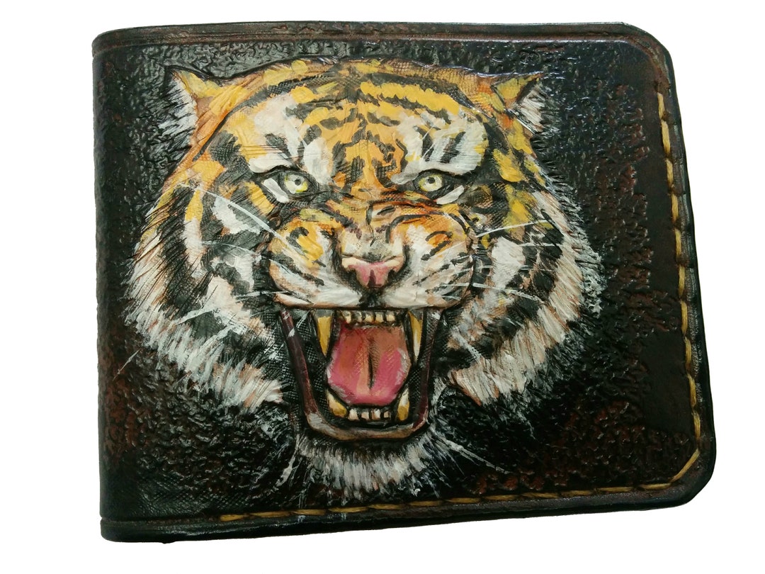 Bengal Tiger, Animal, Siberian Tiger, Men's 3D Genuine Leather Wallet ...