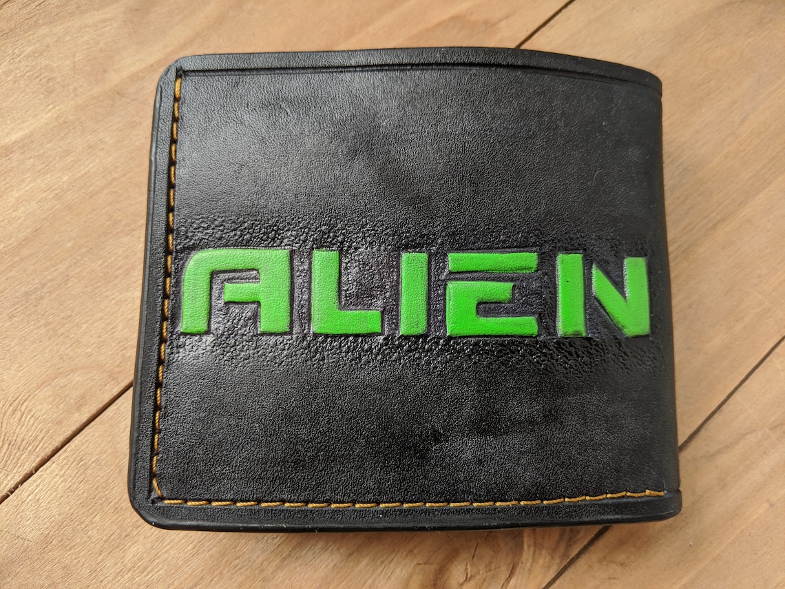 Alien Predator 3D Genuine Leather Wallet Men's Wallet | Etsy