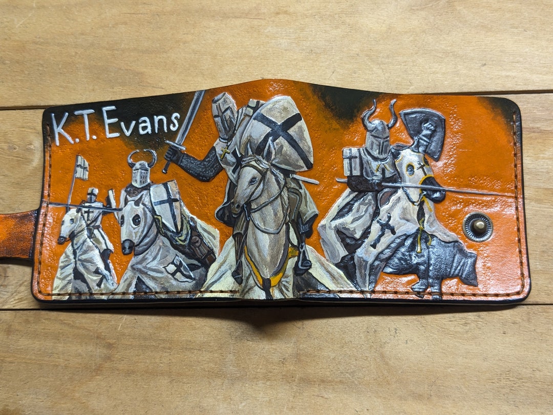 Teutonic Knights, Teutons, Warrior, Men's 3D Genuine Leather Bifold ...