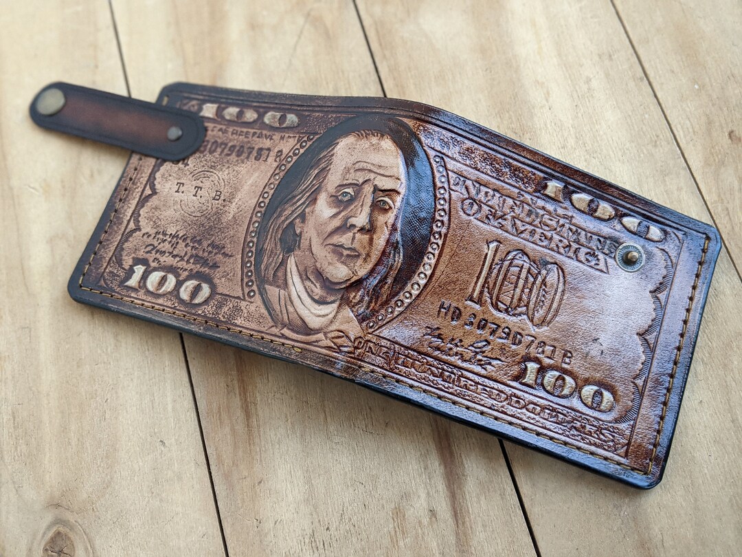 One Hundred-dollar Bill 100 Bank Note Genuine Leather - Etsy