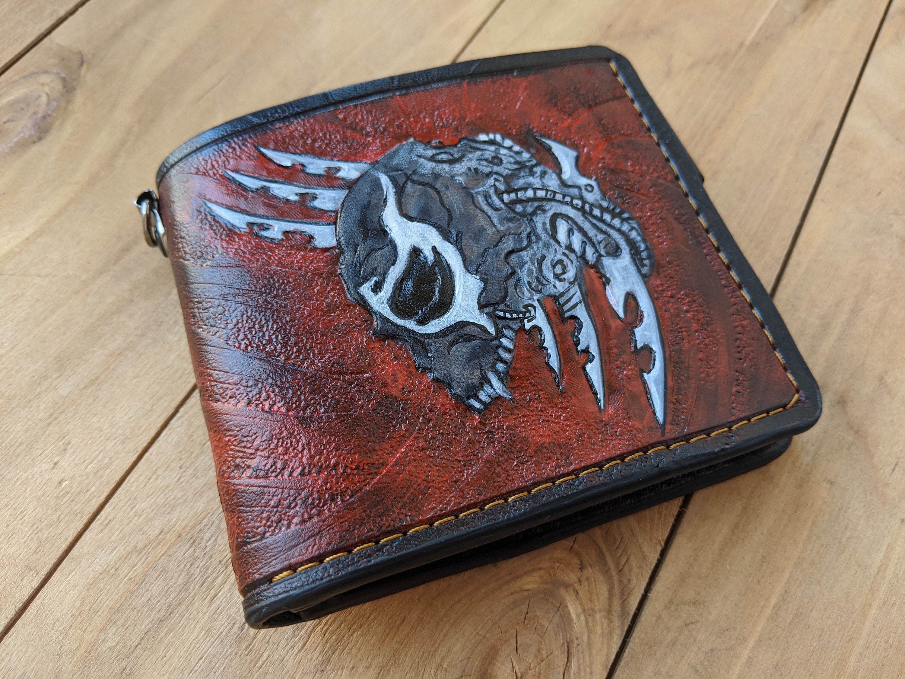 Spawn Skull Skeleton Genuine Leather Wallet Men's | Etsy