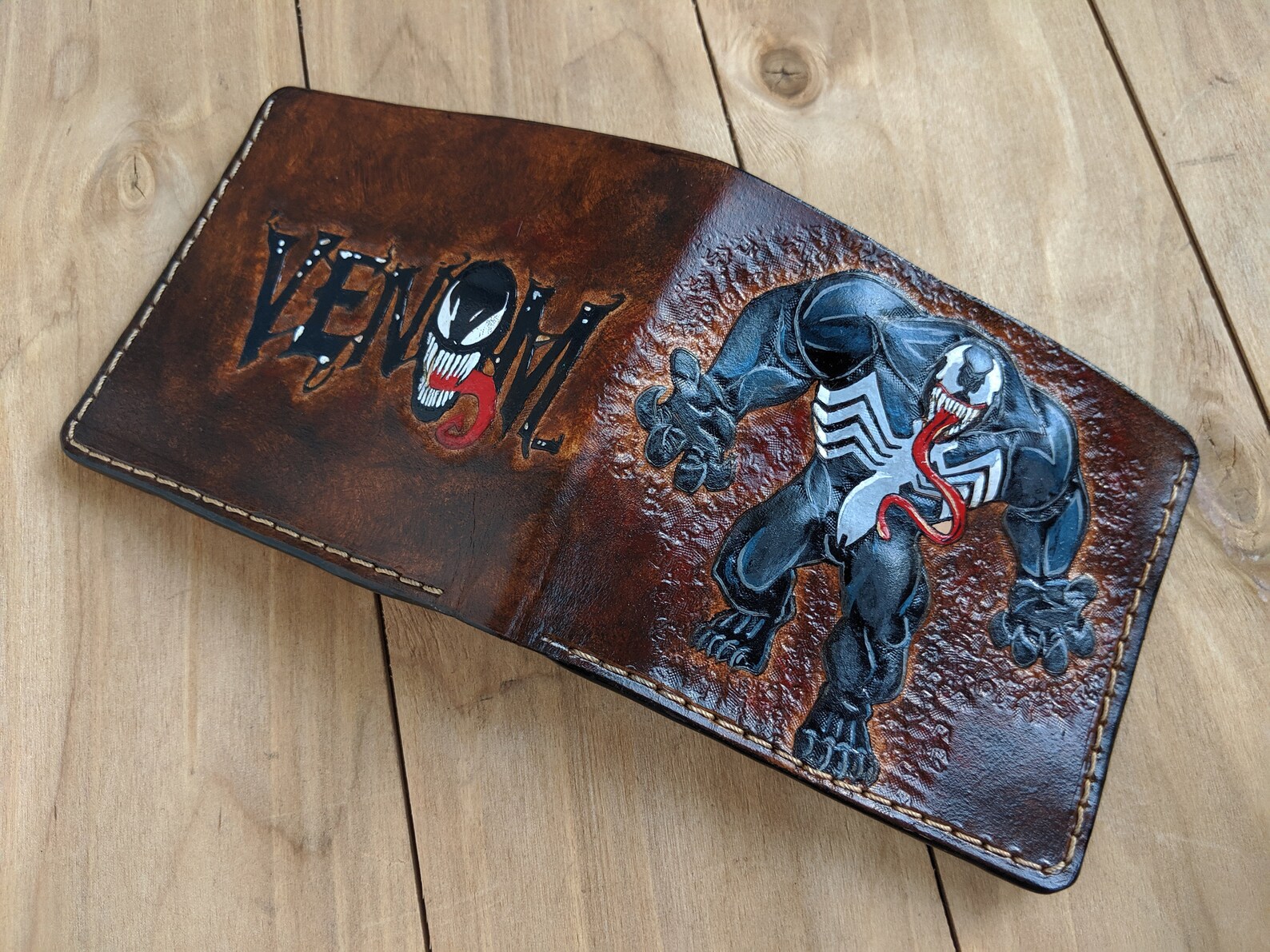 Superhero Comics Eddie Brock Men's 3D Genuine Leather - Etsy
