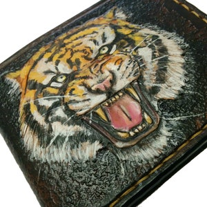 Bengal Tiger, Animal, Siberian Tiger, Men's 3D Genuine Leather Wallet ...