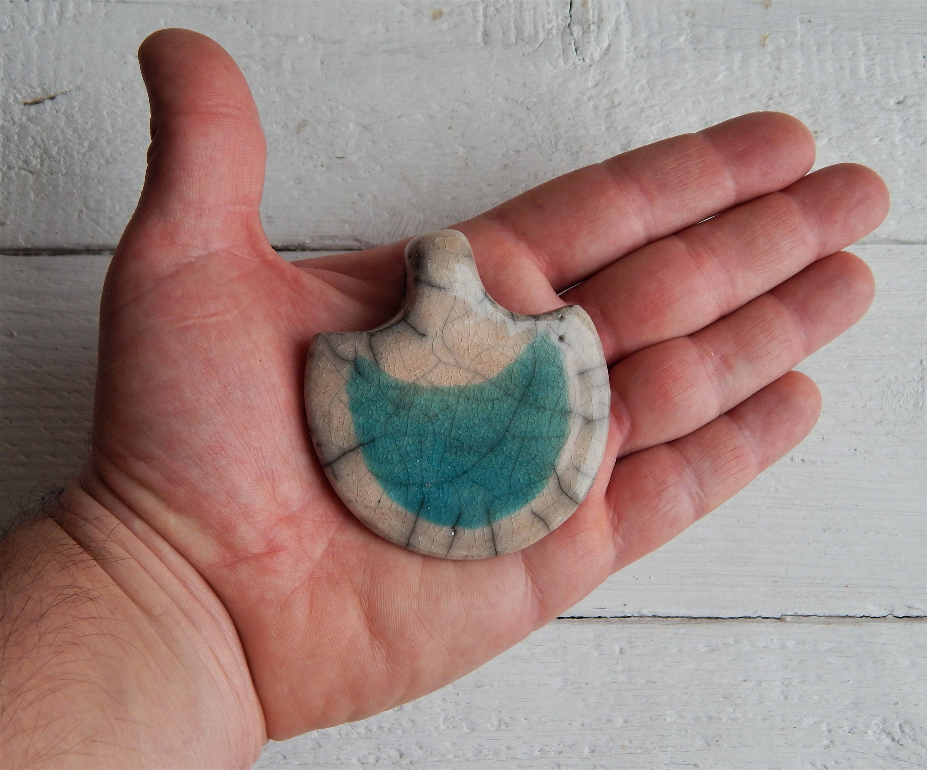 Ceramic Pendant "luna", Handmade Jewelry, Ceramics, Gift, Ethnos ...