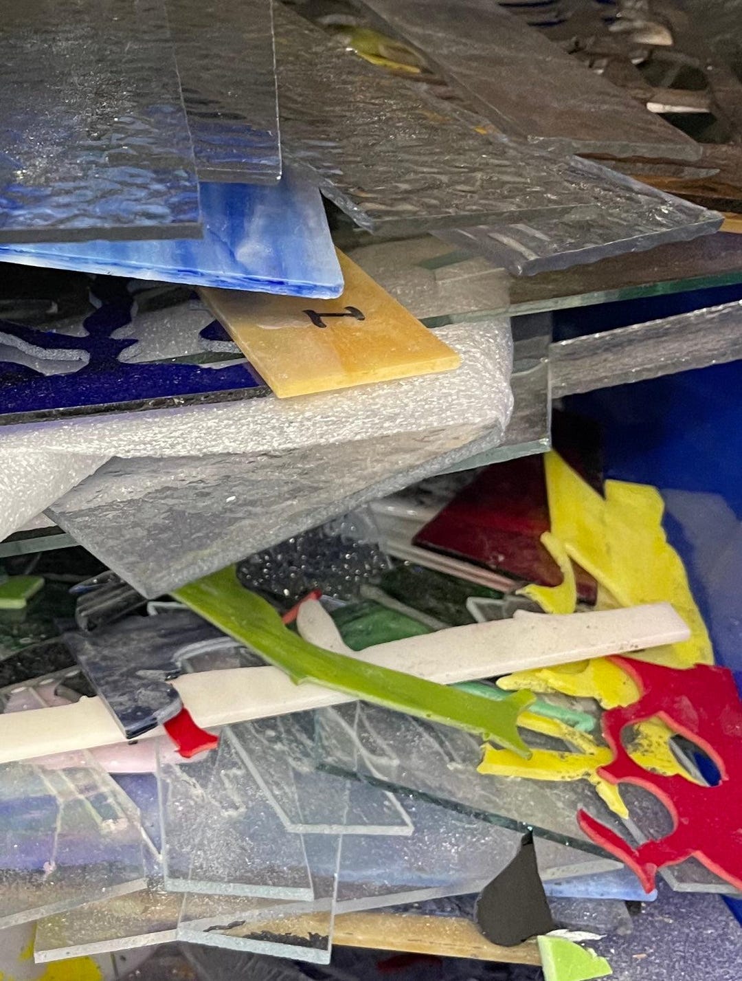 Scrap Stained Glass 10 Pounds: Clear and Color Non-fusible - Etsy