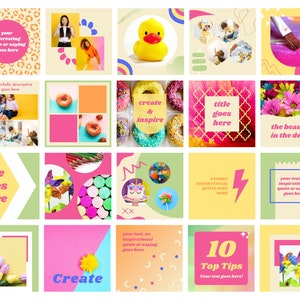 100 Colorful Kids Social Media Posts, Children Instagram Templates ...