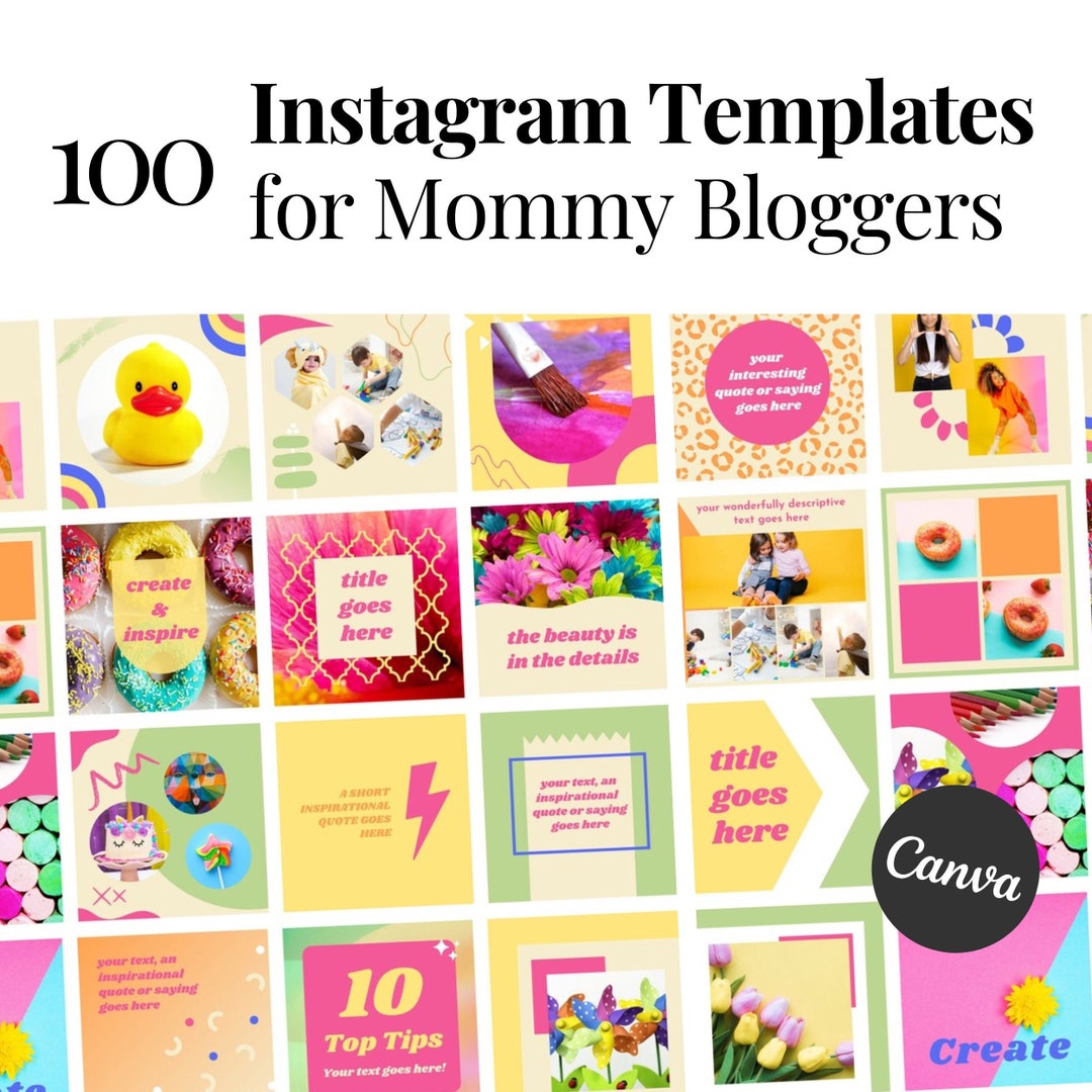 Bright Social Media Blogger Templates, Motherhood Instagram Posts ...