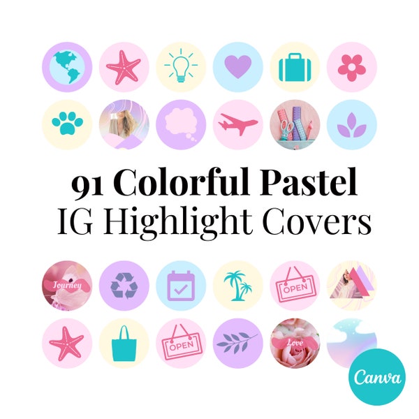 Pastel Instagram Highlights - Etsy