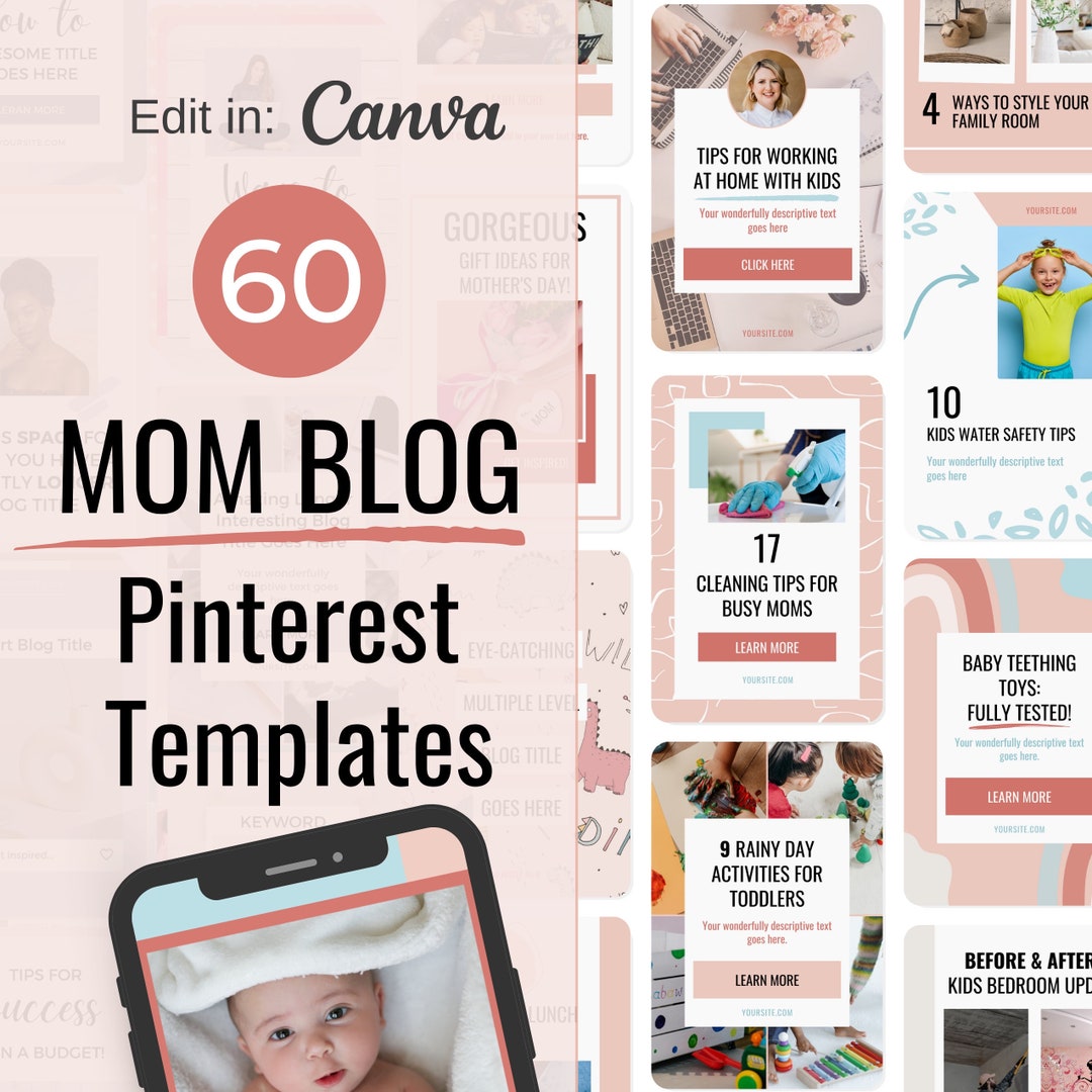 Parenting Mom Pinterest Templates, Pinterest Canva Templates, Family ...