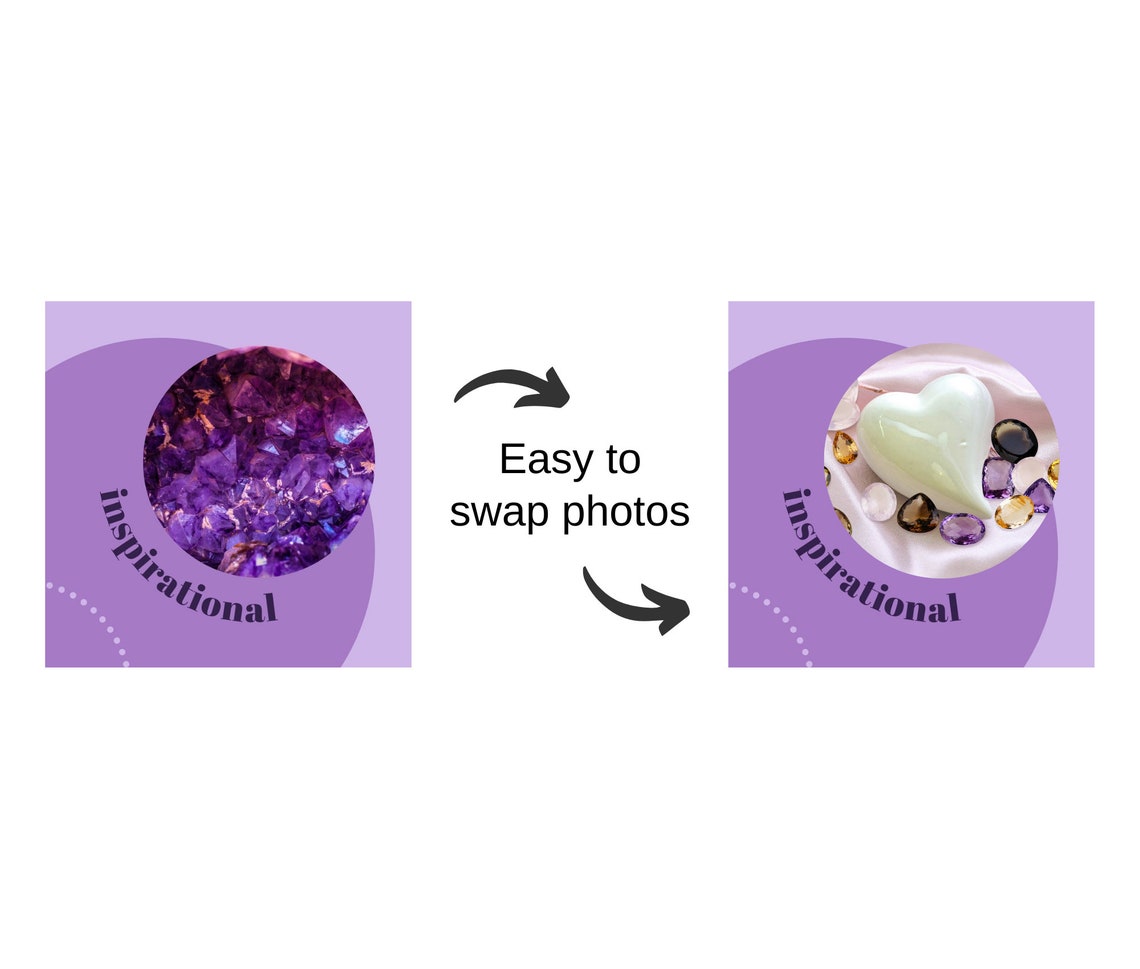 100 Purple Canva Instagram Templates Social Media Post - Etsy