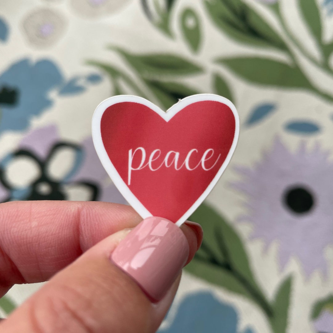 Mini Peace Heart Sticker / Waterproof Sticker for Car, Tablet Laptop ...