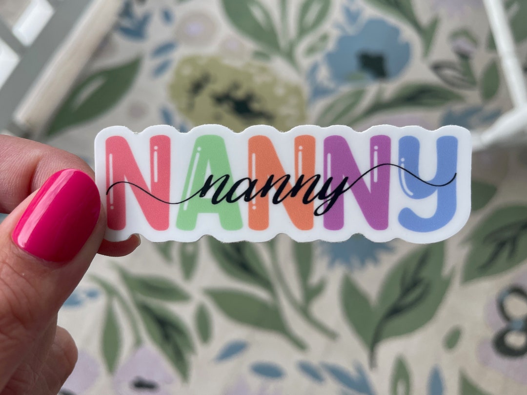 Nanny/nanny Rainbow Matte Sticker - Etsy