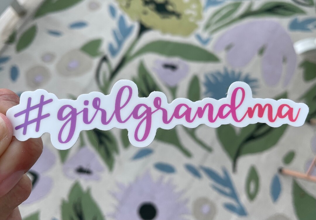 Girl Grandma / #girlgrandma Sticker / Rainbow Matte Sticker - Etsy