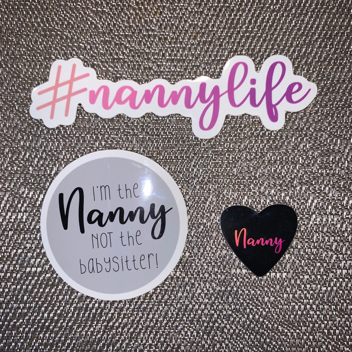 Nanny Sticker Pack / Waterproof Sticker for Car Tablet | Etsy