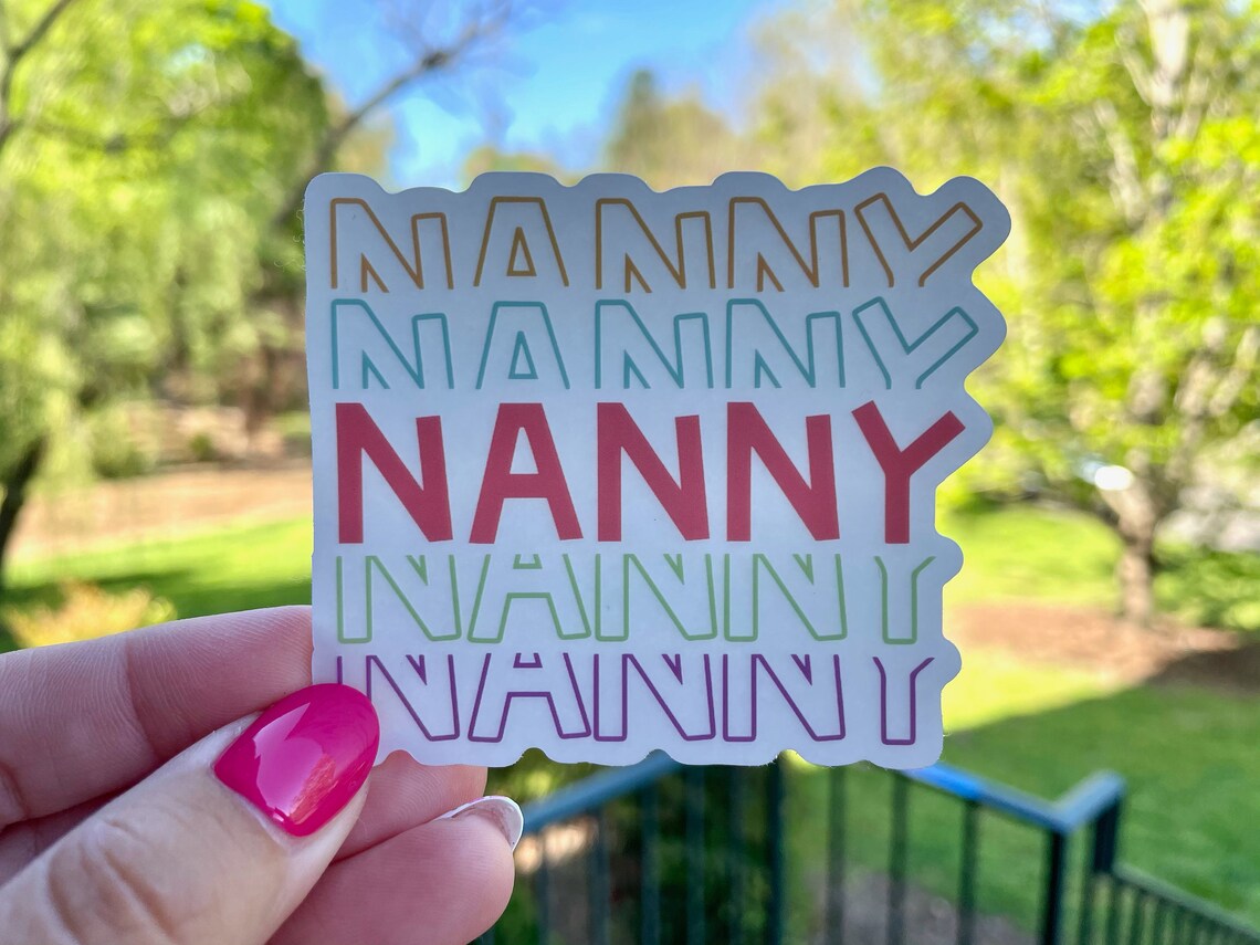 Nanny Sticker / Simple Nanny Sticker / Waterproof Sticker for - Etsy
