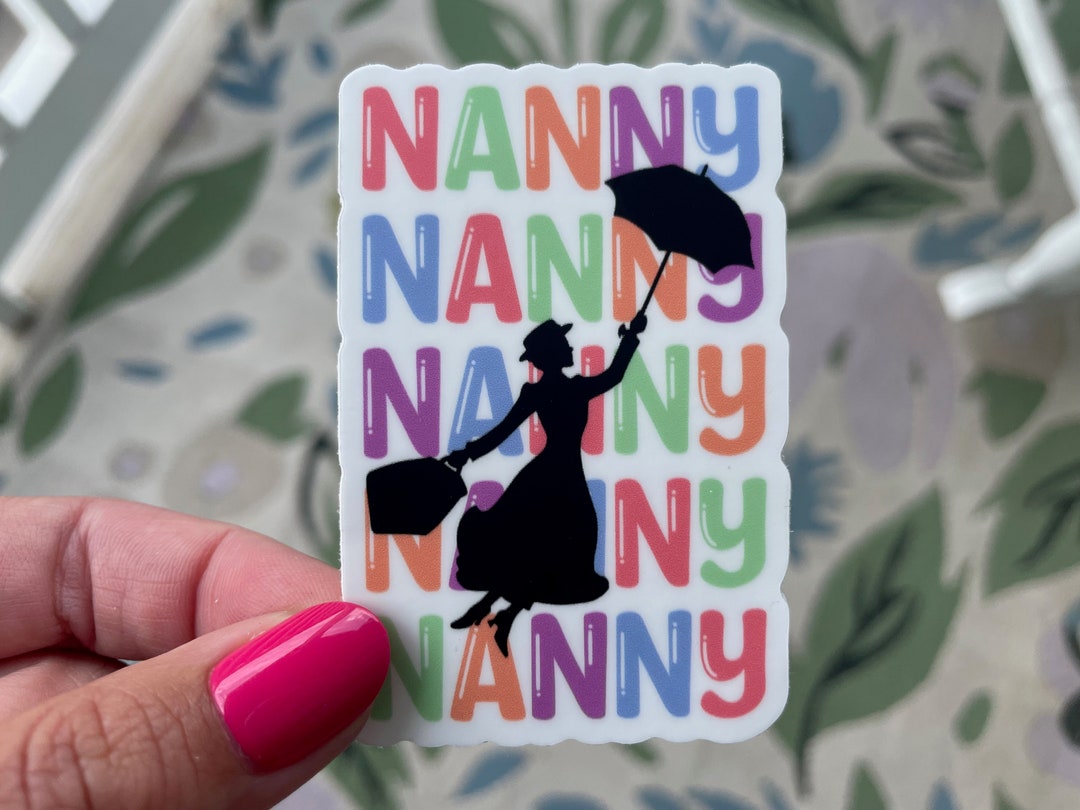 Nannyx5 Silhouette / Nanny Sticker / Rainbow Matte Sticker - Etsy