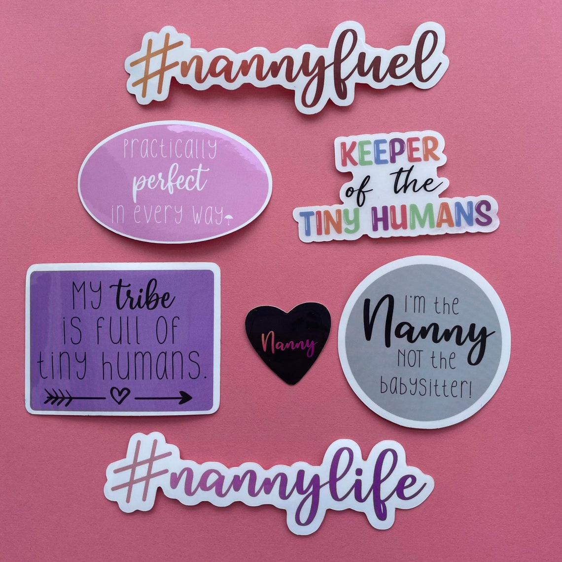 Nanny Basics Sticker Pack / Waterproof Sticker for Car Tablet | Etsy