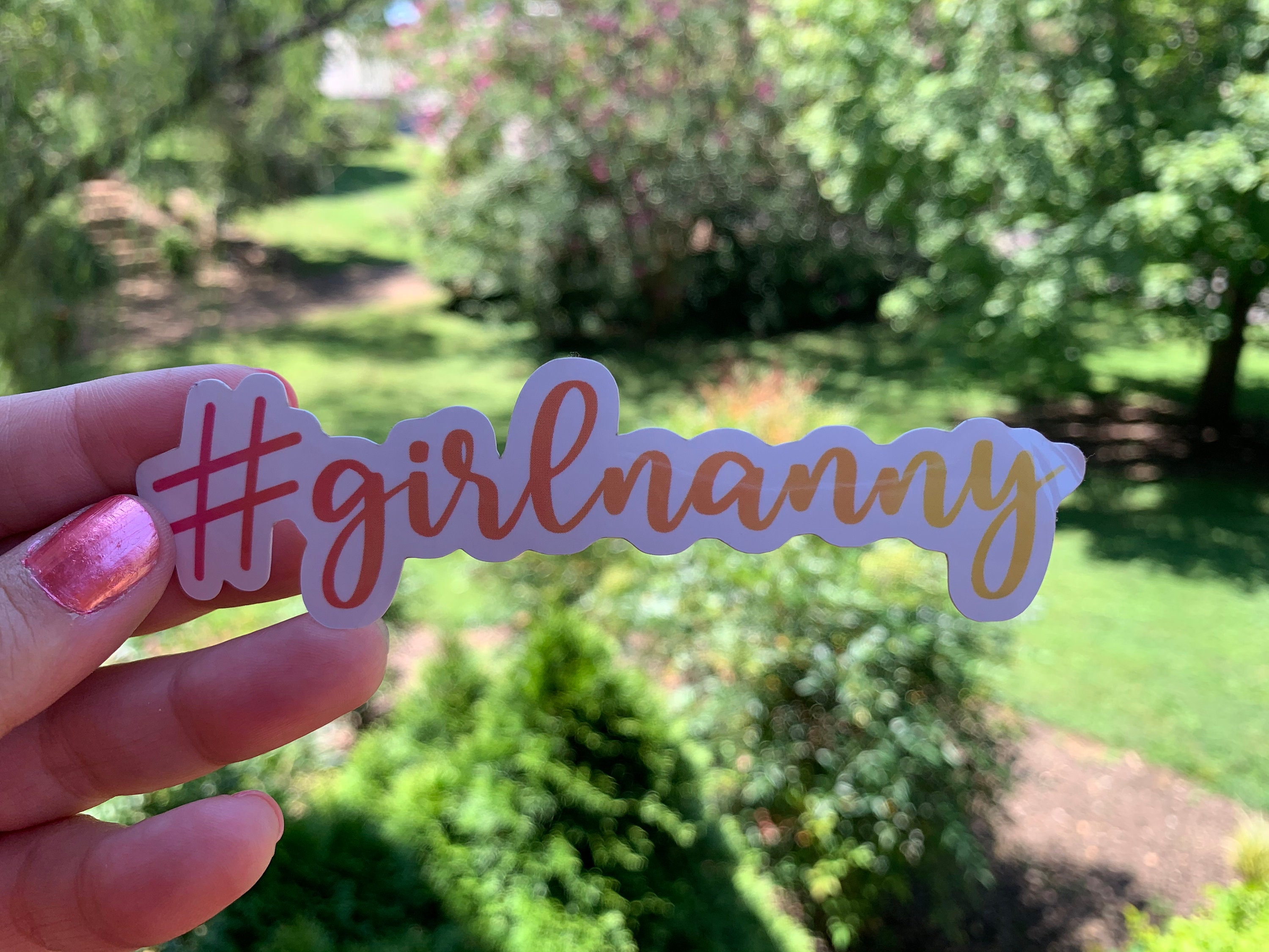 Girl Nanny Sticker / Hashtag Girlnanny / Nanny Life / - Etsy