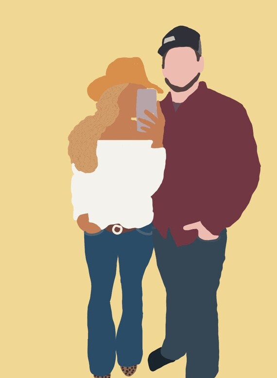 Custom Outline Portraits - Etsy