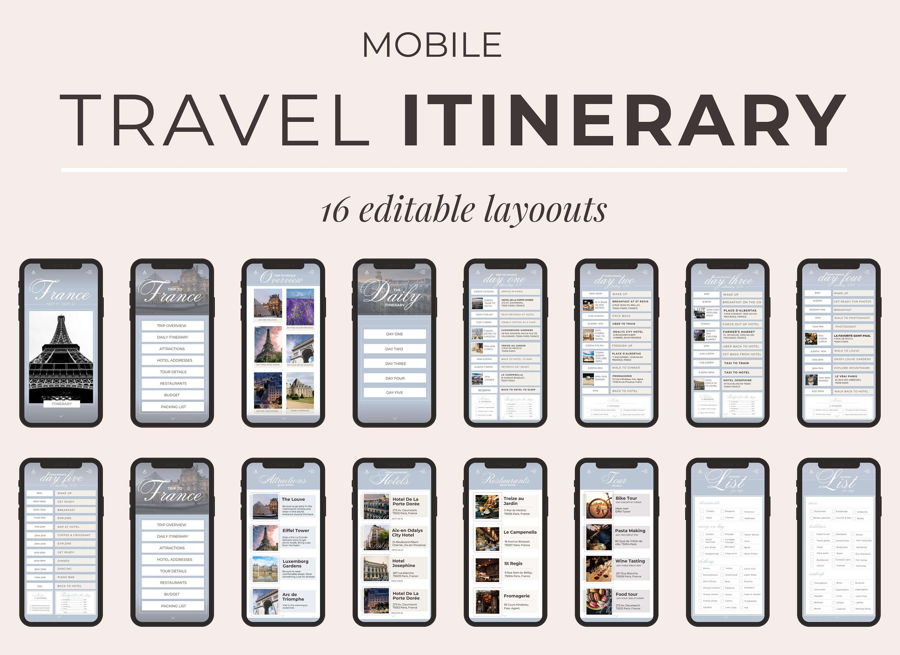 Mobile Travel Itinerary Travel Schedule Traveling Guide Travel ...