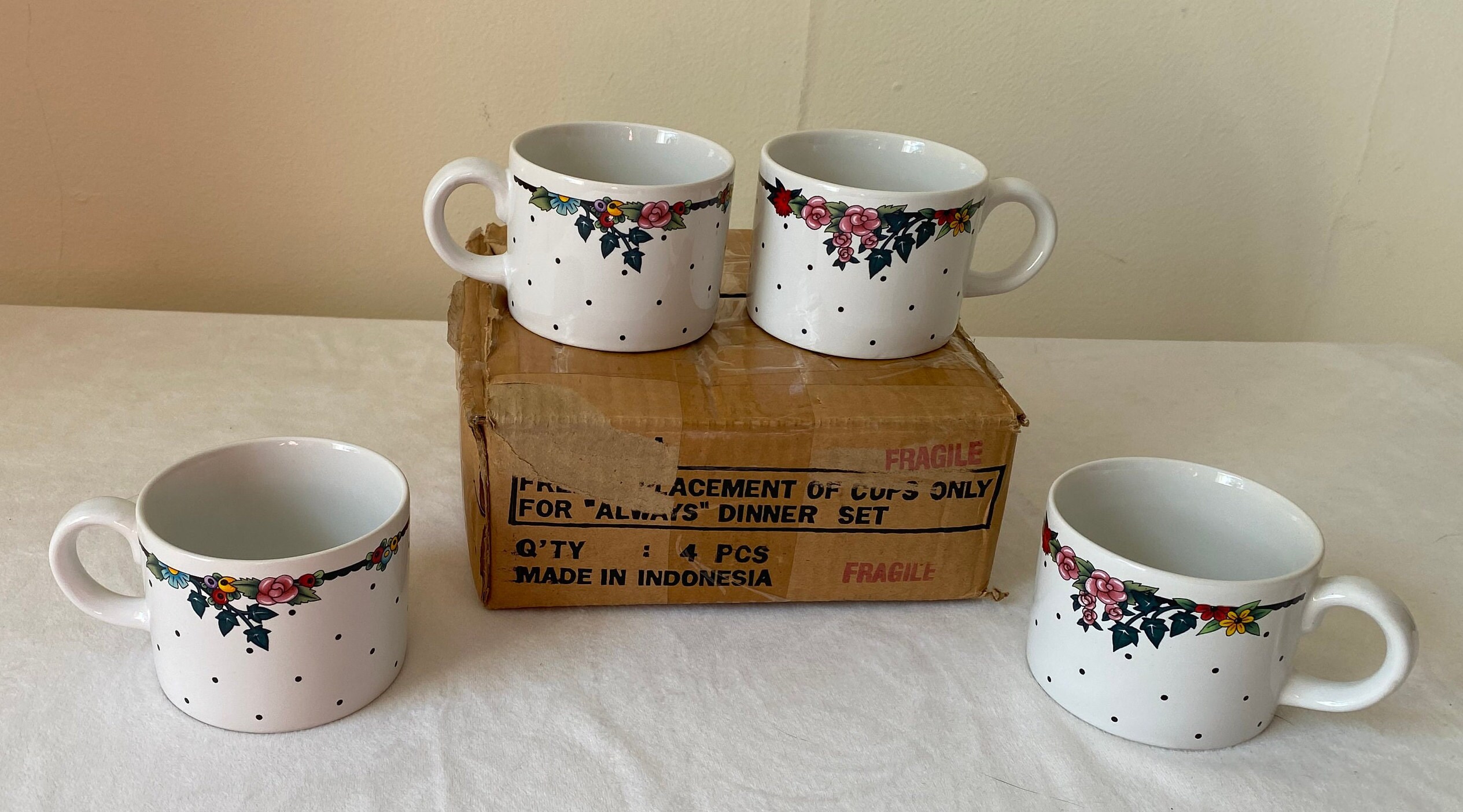 Mary Engelbreit ALWAYS Cups Set of 4 Mugs by Sakura at Home - Etsy