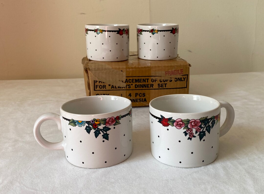 Mary Engelbreit ALWAYS Cups Set of 4 Mugs by Sakura at Home With Mary ...