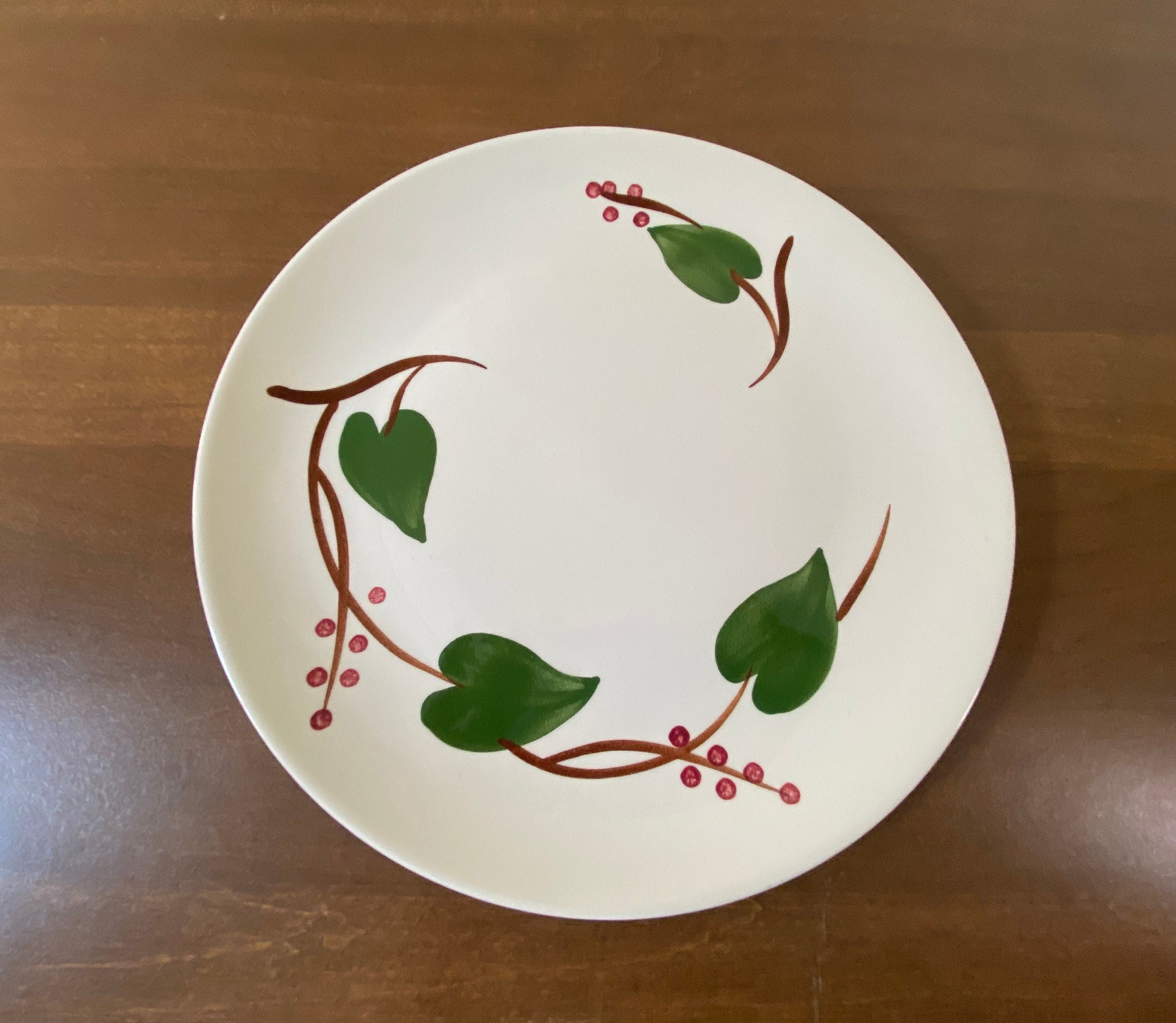 Stanhome Ivy Luncheon Plate Blue Ridge Hand Painted Underglaze Southern ...