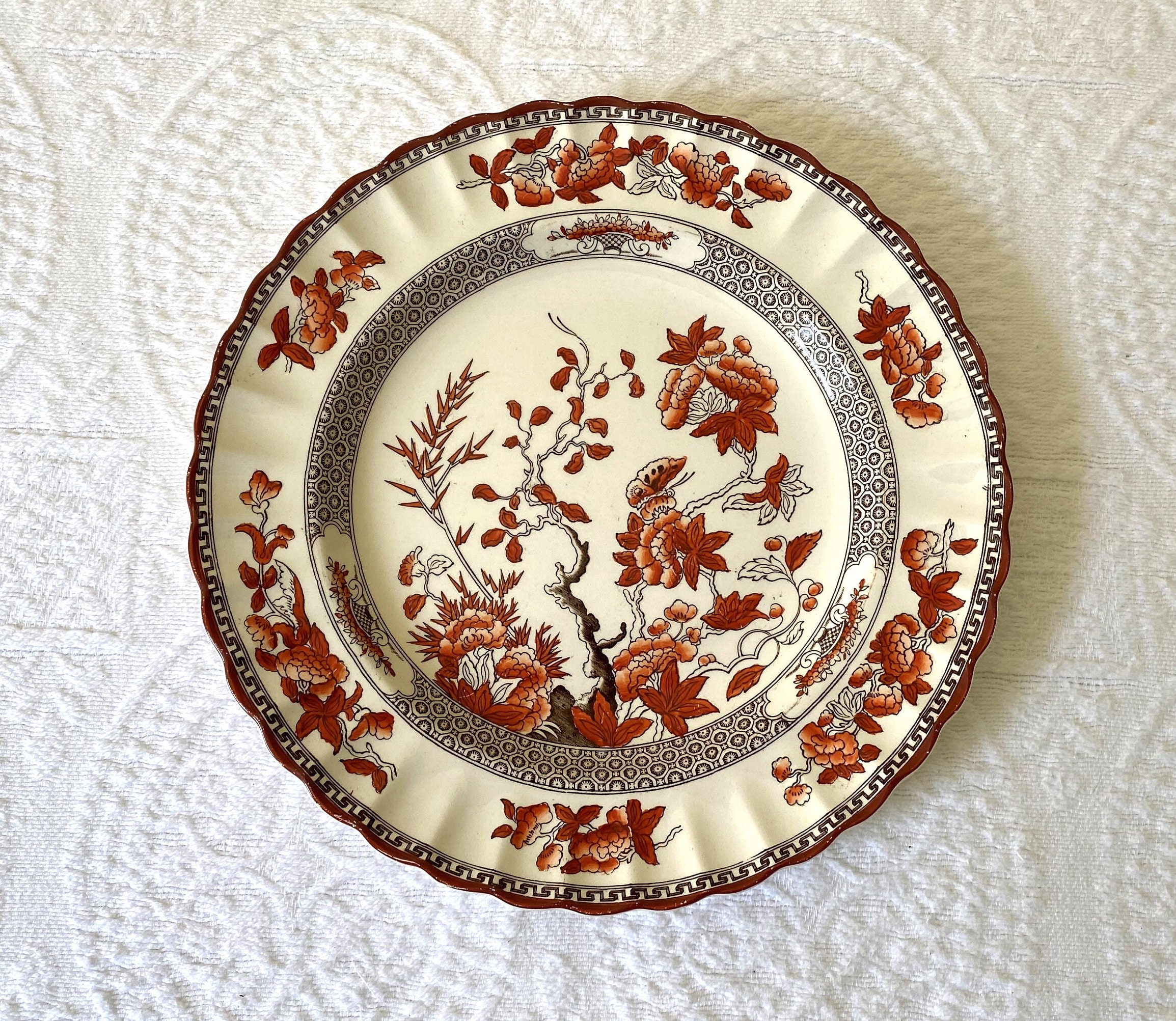 India Tree Dinner Plate Copeland Spode England Brown With Rust - Etsy