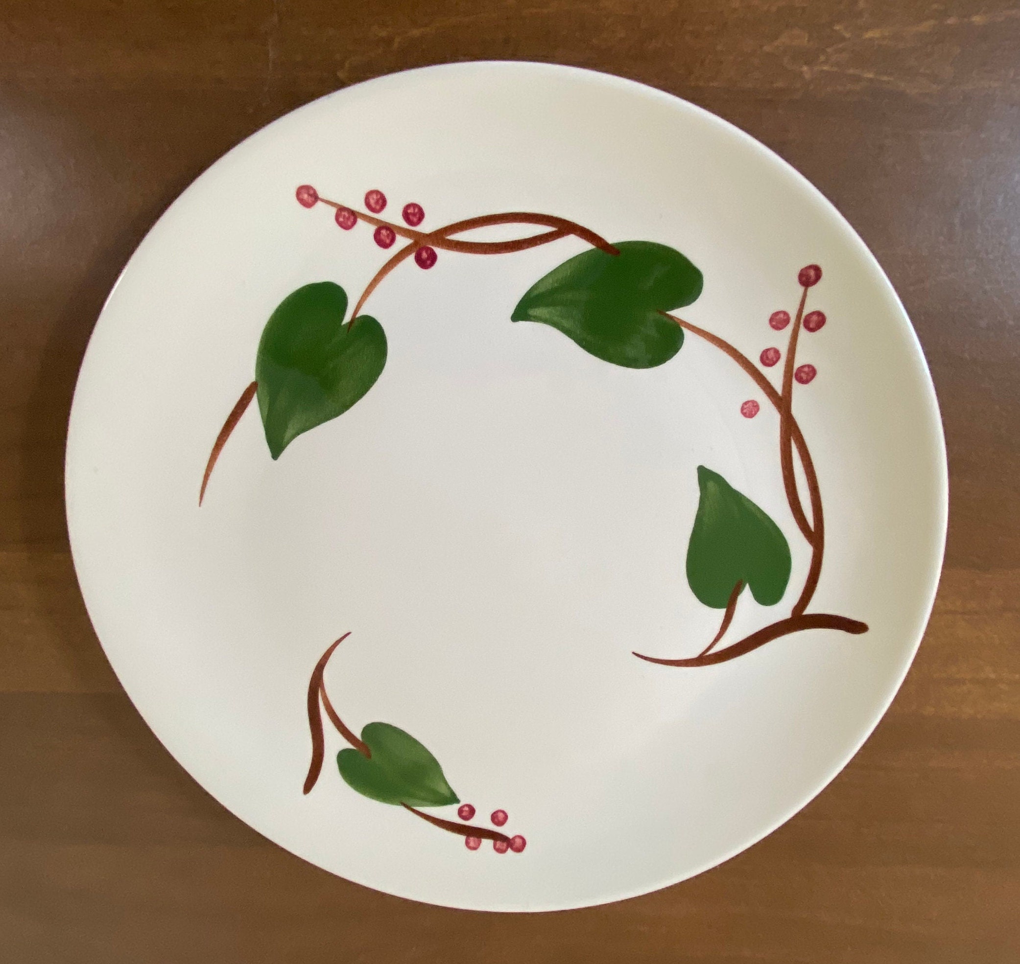 Stanhome Ivy Luncheon Plate Blue Ridge Hand Painted Underglaze - Etsy