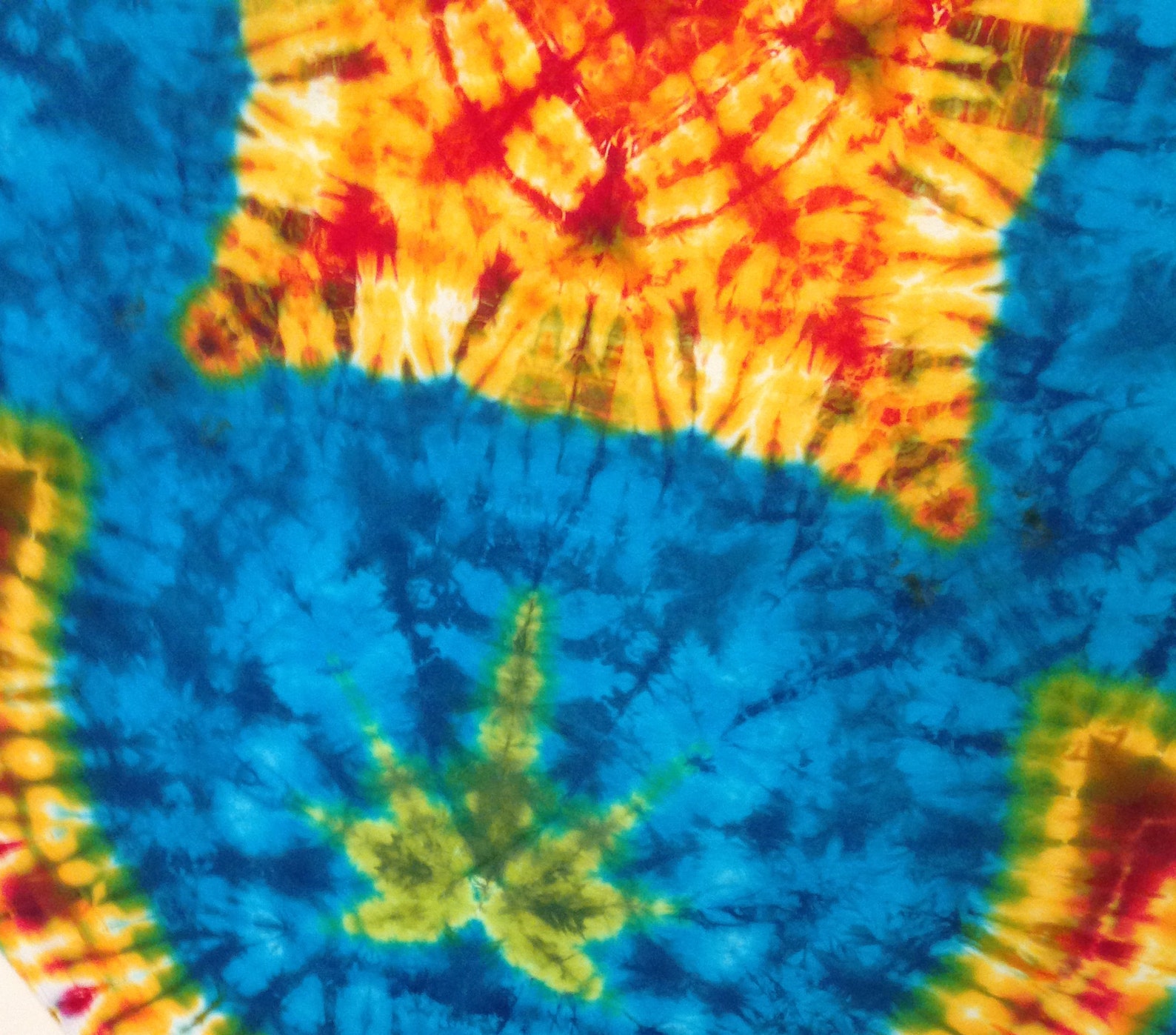 Tie Dye Tapestry Cannabis Leaf Wall Hanging Tablecloth - Etsy