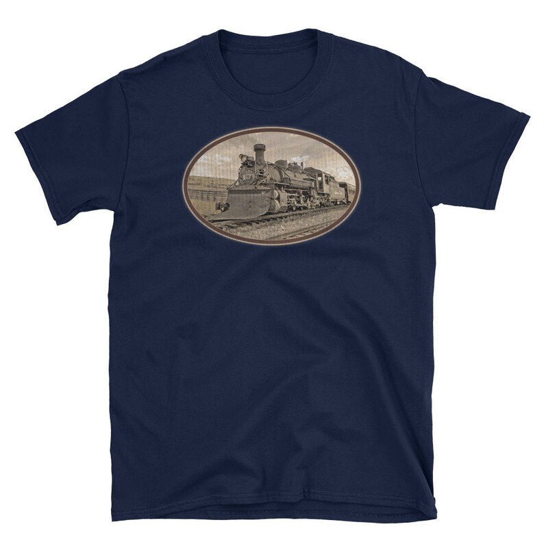 Vintage Steam Engine Train, Locomotive - Short-sleeve Unisex T-shirt ...