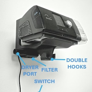 CPAP Shelf With Hose Dryer (filtered) for Resmed Airsense 10, Wall ...