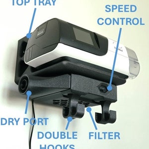 CPAP Shelf With Filtered Quick Hose Dryer for Resmed Airsense 11, Wall ...