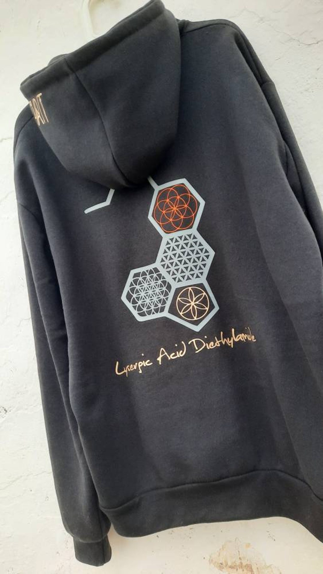 LSD MOLECULE HOODIE Flower of Life Lysergic Acid Diethylamide ...