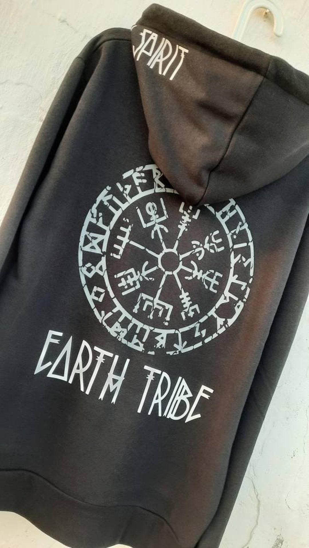 EARTH TRIBE HOODIE Tribal Viking Nordic Compass Art We Are One Oneness ...