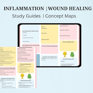 Inflammation | Wound Healing | Nursing Study Guide | Concept Map ...