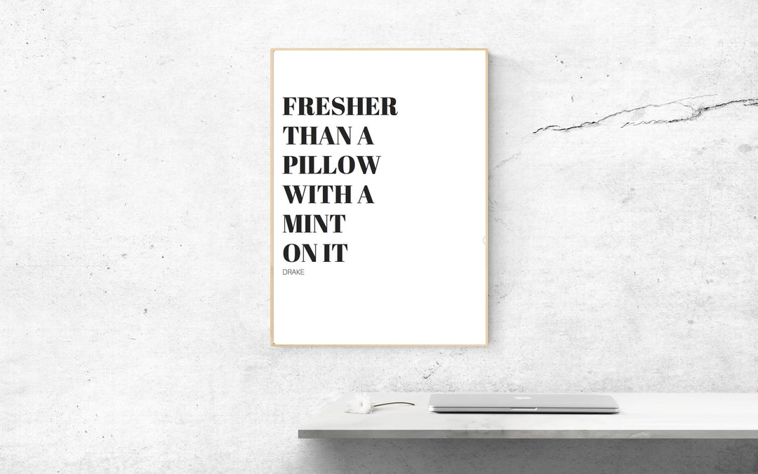 Printable Wall Art Drake Minimalist Black and White Wall Print ...
