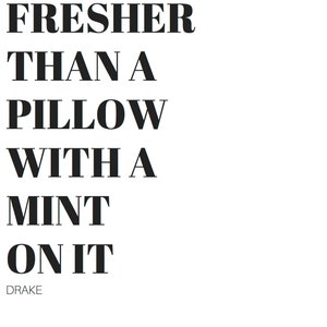 Printable Wall Art Drake Minimalist Black and White Wall Print ...